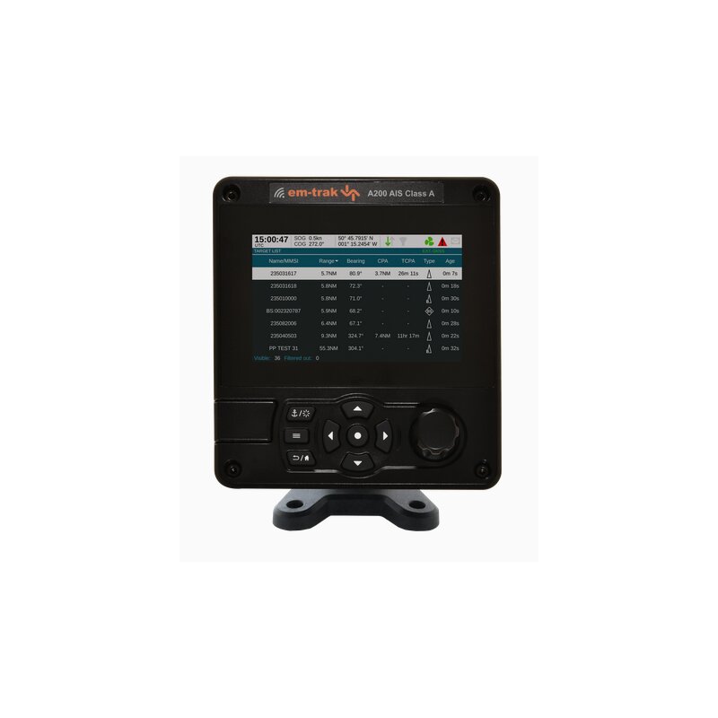 EM-TRAK A200 AIS Transponder Klasse A mit Display und WiFi - Busse Ya ...